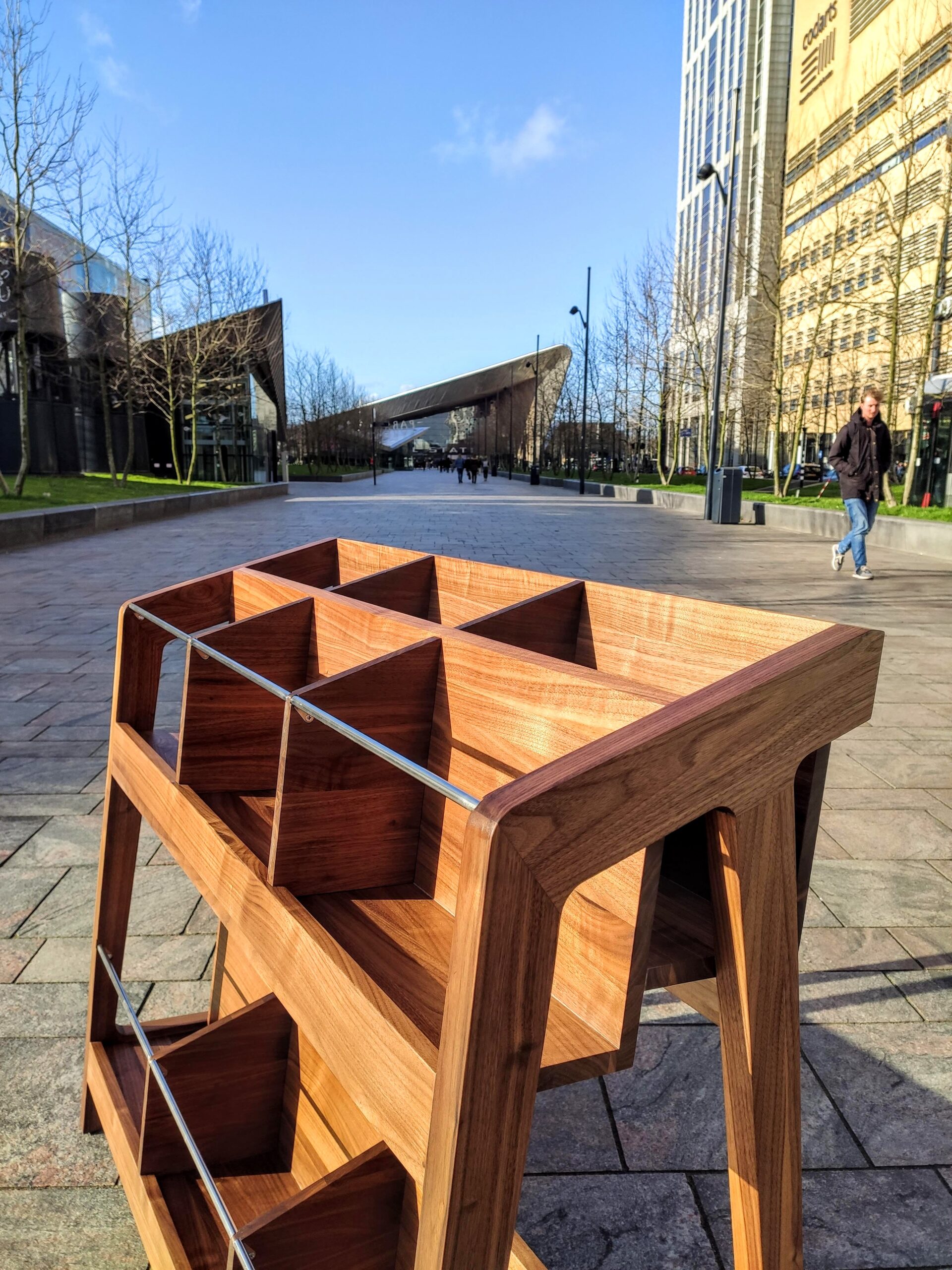 Platenrek van hout - Joep Slooten Meubels